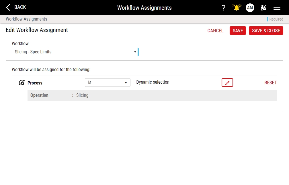 Editing Workflow Assignments