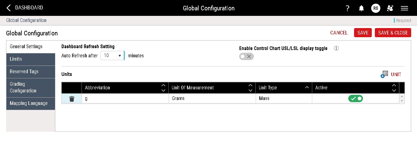 Global Configuration