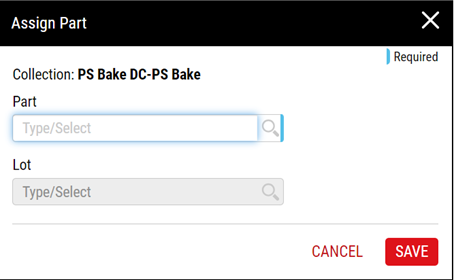 Assigning Parts to Unmapped Data Collection Events