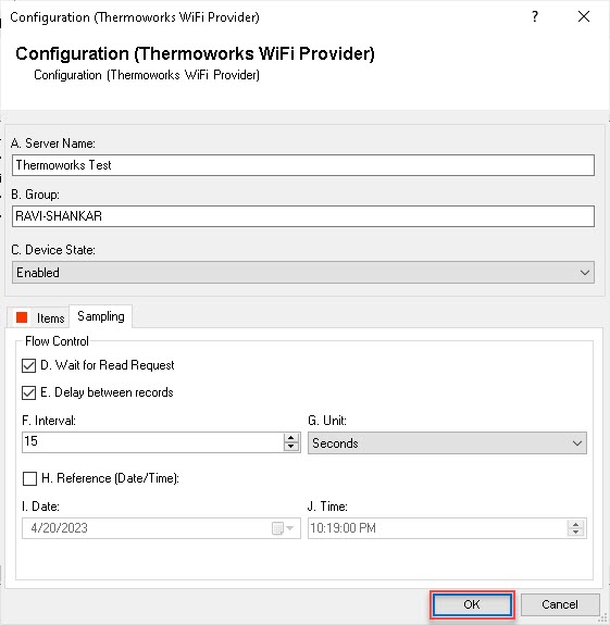 Configuring DMS Sampling Strategy