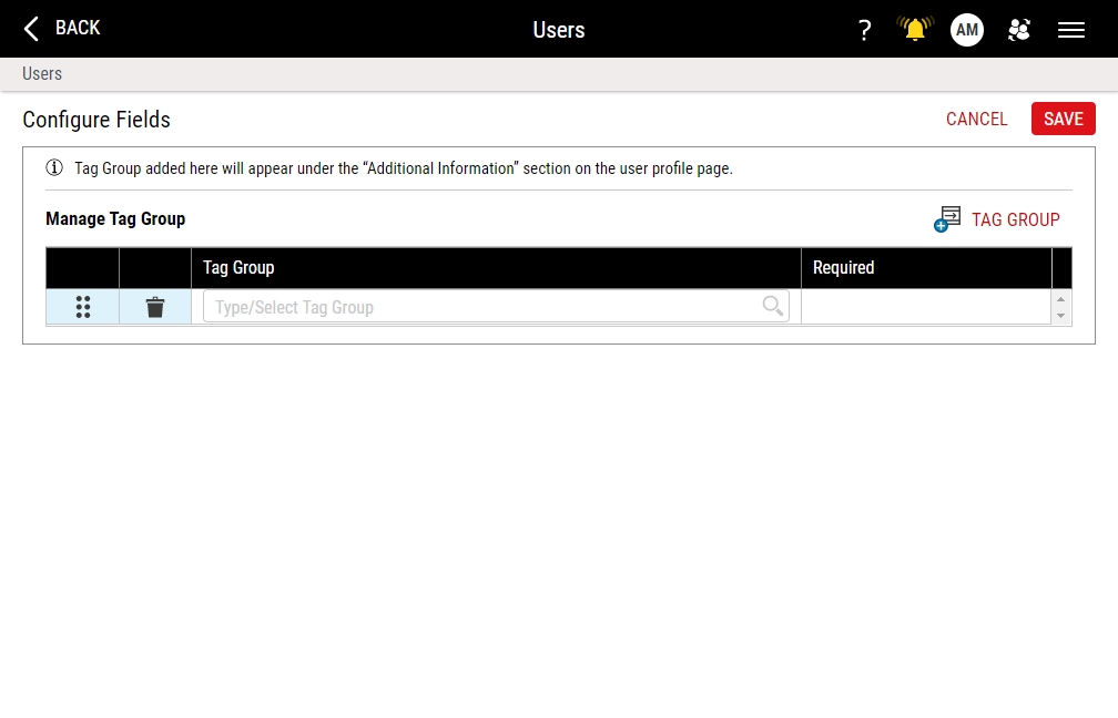Configuring User Tags